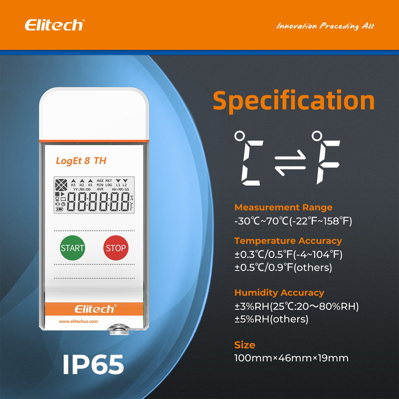 Elitech RC-5 LCD USB Temperature Data Logger Cold Chain Temp Recorder – Elitech Technology, Inc.